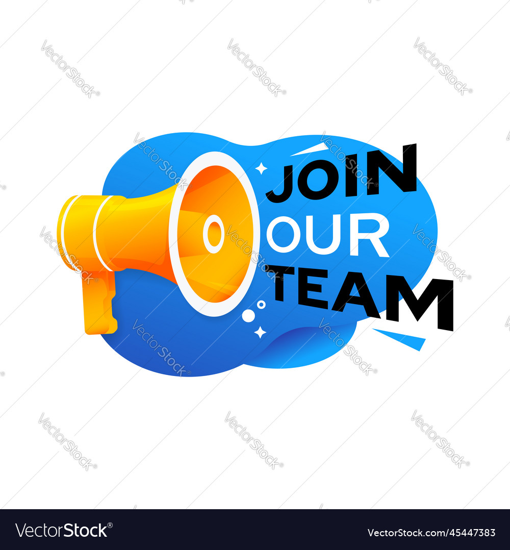 We are hiring job offer recruit join our team Vector Image