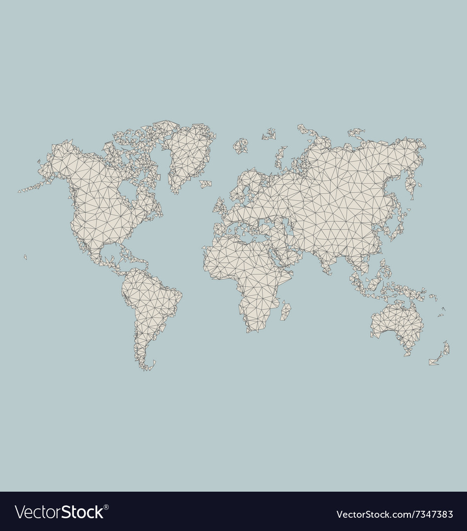 World map Royalty Free Vector Image - VectorStock
