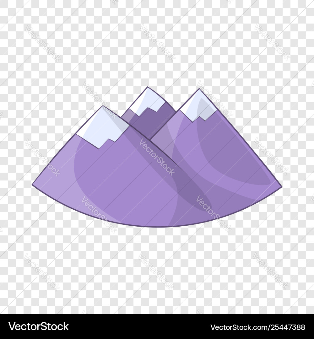 Alps mountain icon cartoon style Royalty Free Vector Image