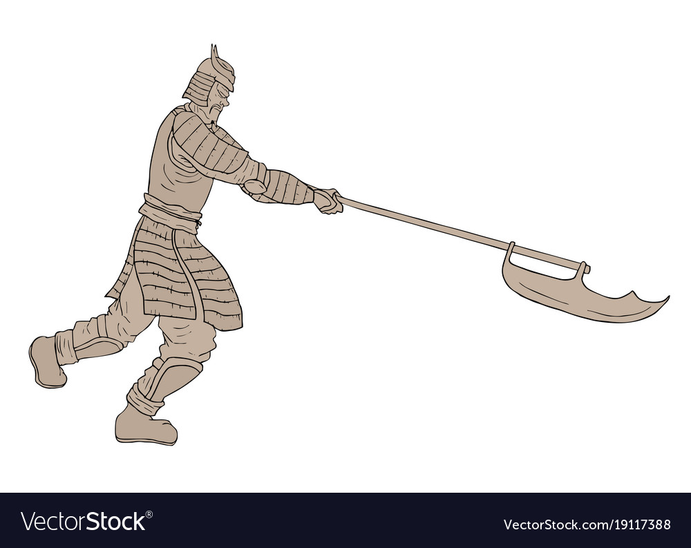 Attack samurai Royalty Free Vector Image - VectorStock