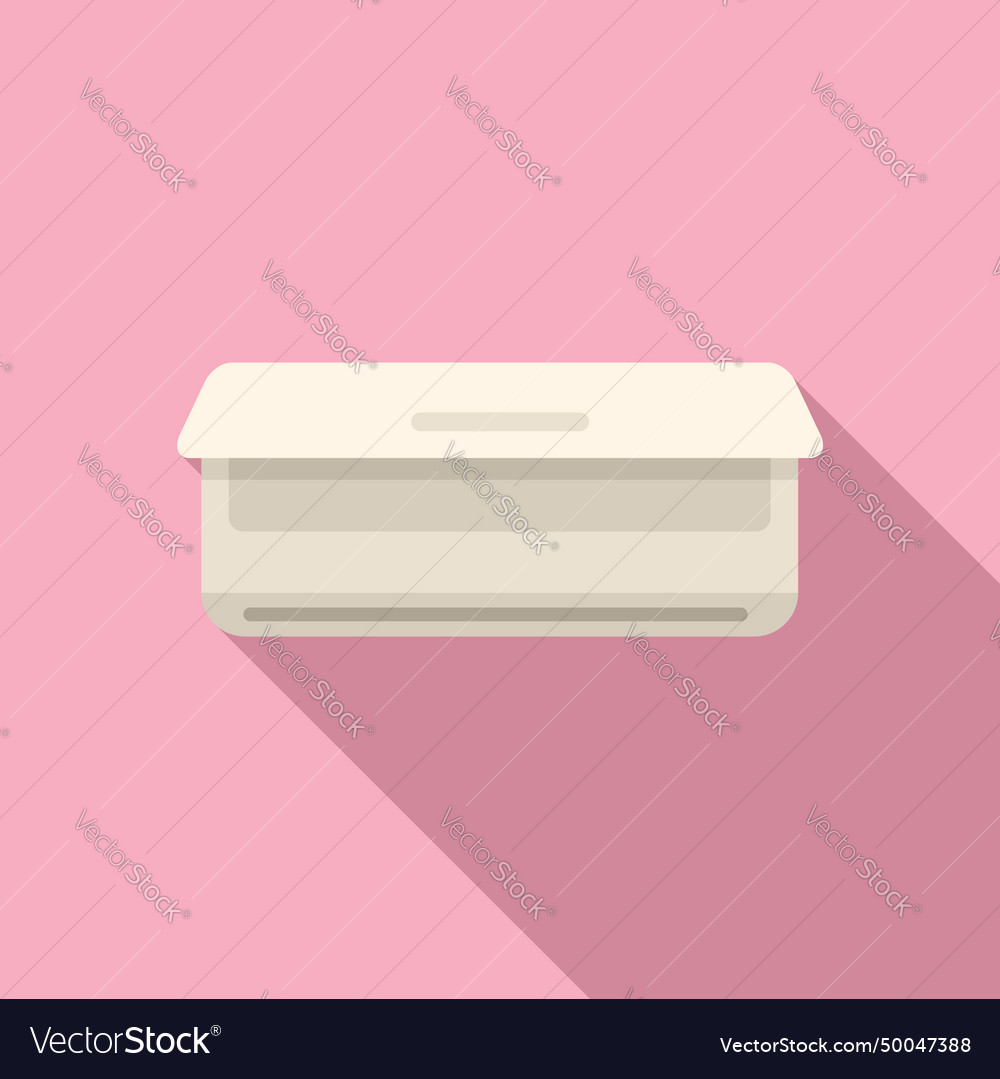 Cooling system icon flat control unit Royalty Free Vector