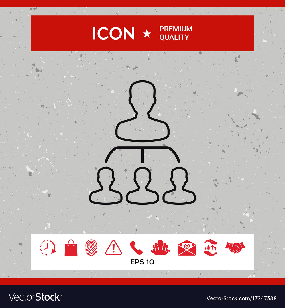 Hierarchy - line icon Royalty Free Vector Image