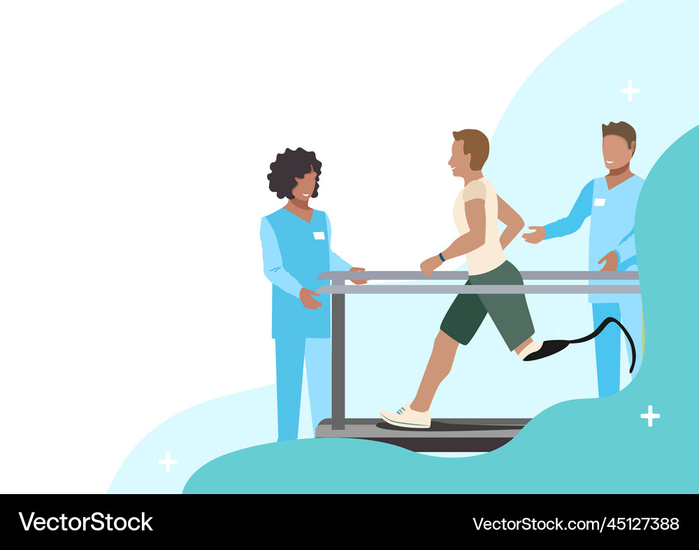 Prosthetics and rehabilitation Royalty Free Vector Image