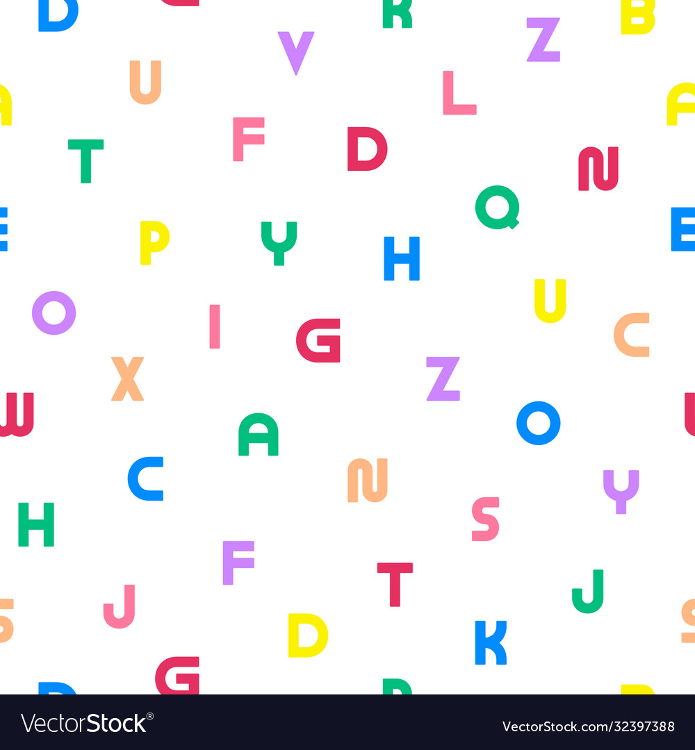 Simple seamless alphabet pattern Royalty Free Vector Image