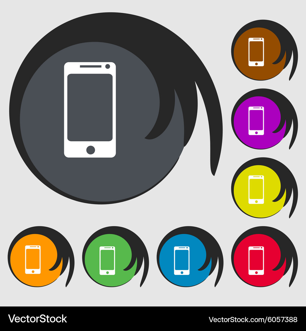 Smartphone sign icon support symbol call center Vector Image