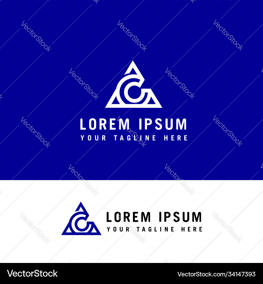 A and c letter line logo element ac letter logo Vector Image