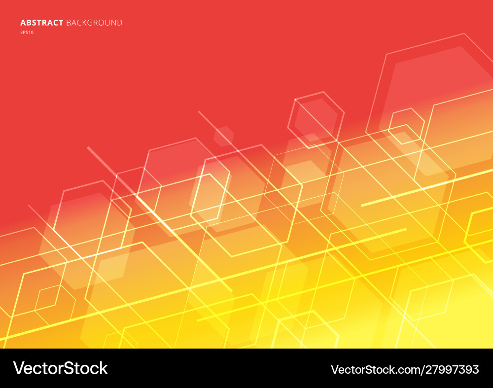 Abstract technology concept geometric hexagon Vector Image
