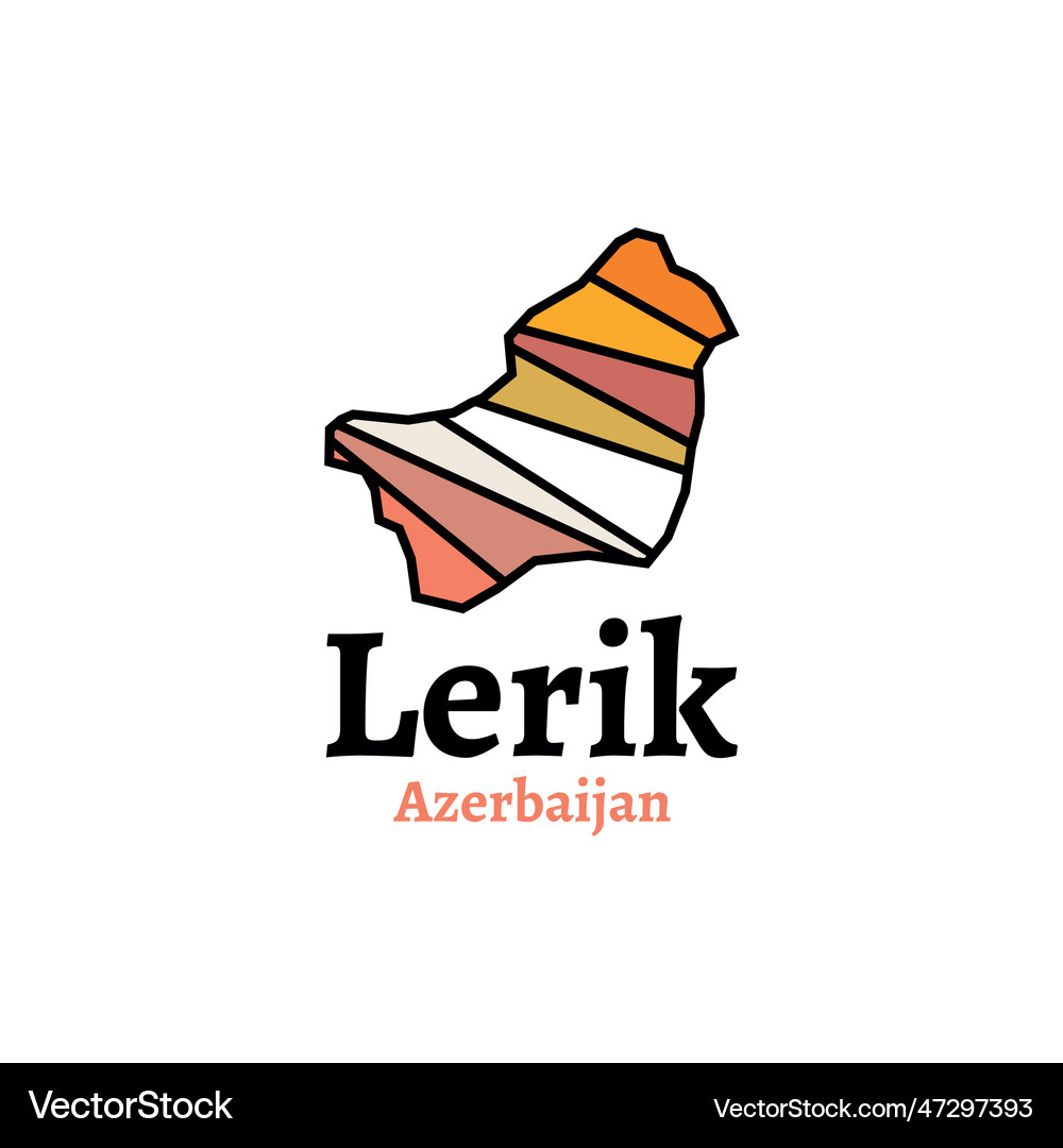 Azerbaijan lerik map city lerik map Royalty Free Vector