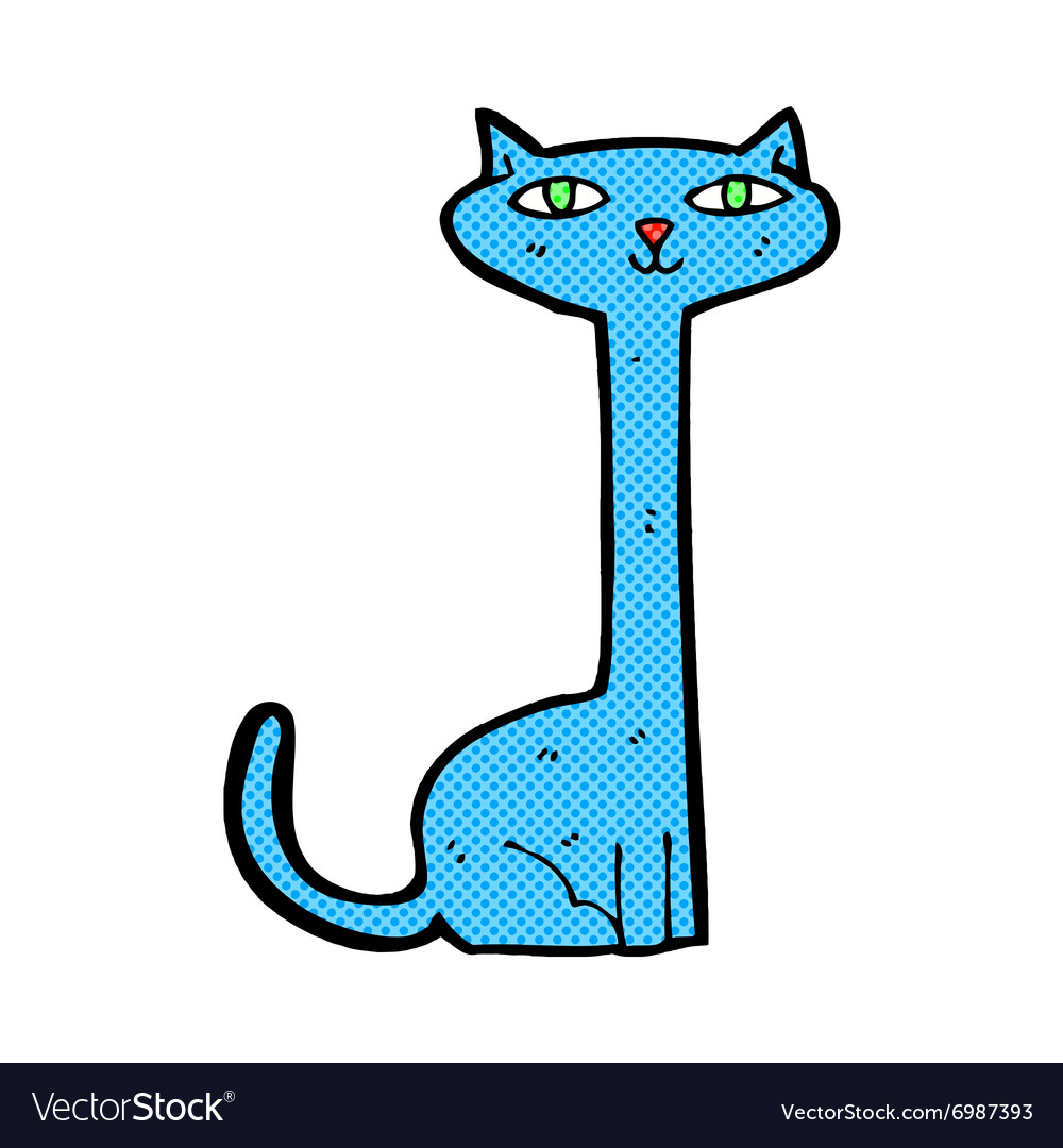 Comic cartoon cat Royalty Free Vector Image - VectorStock