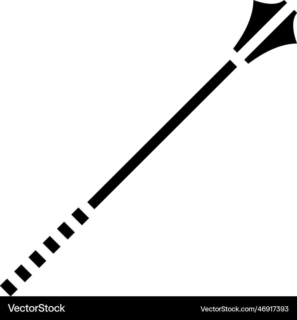 Mace weapon military glyph icon Royalty Free Vector Image