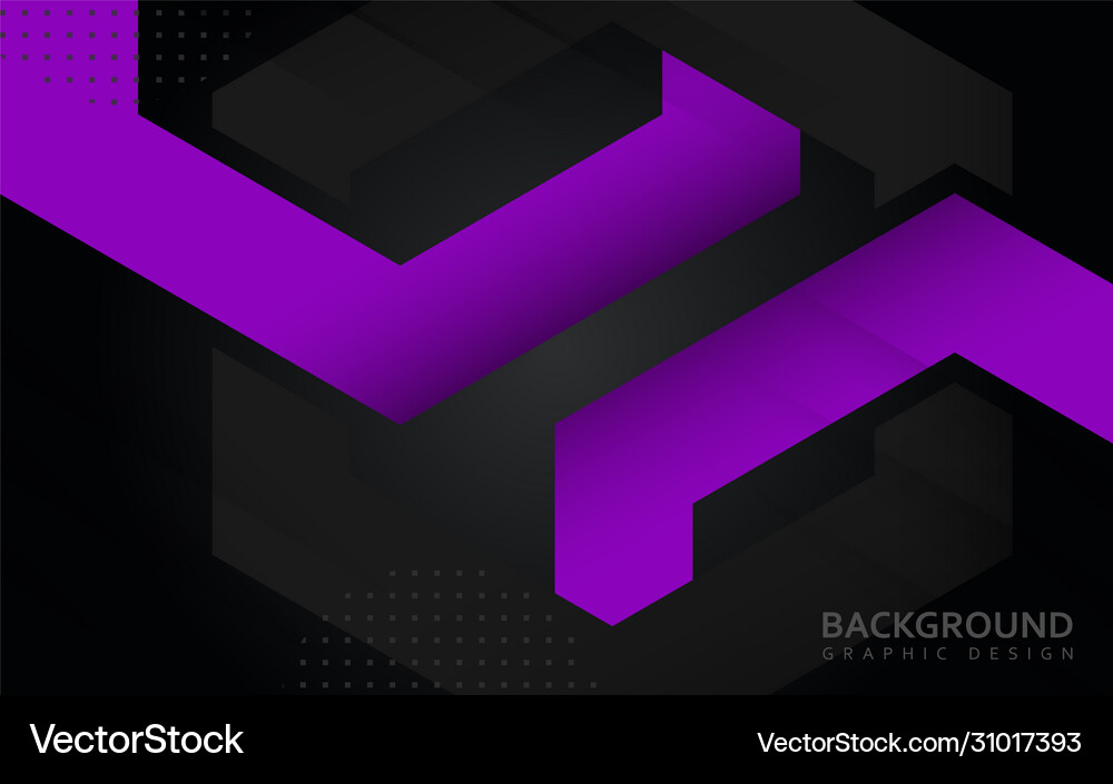 Modern purple and black geometric background Vector Image