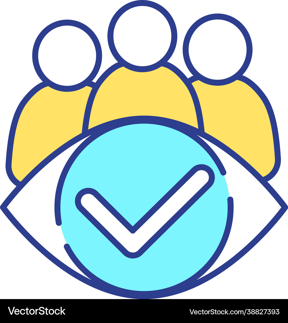 Public surveillance system rgb color icon Vector Image