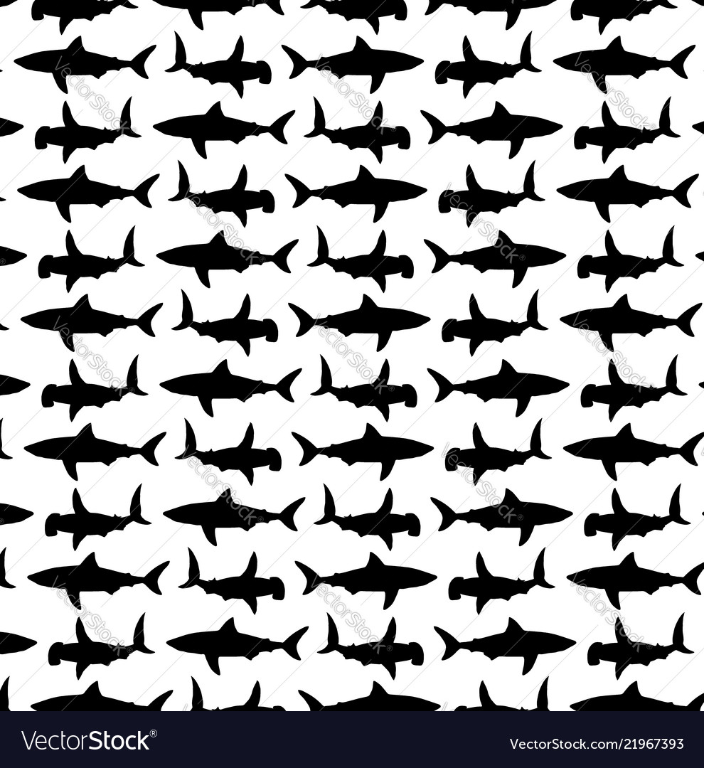 Shark pattern Royalty Free Vector Image - VectorStock