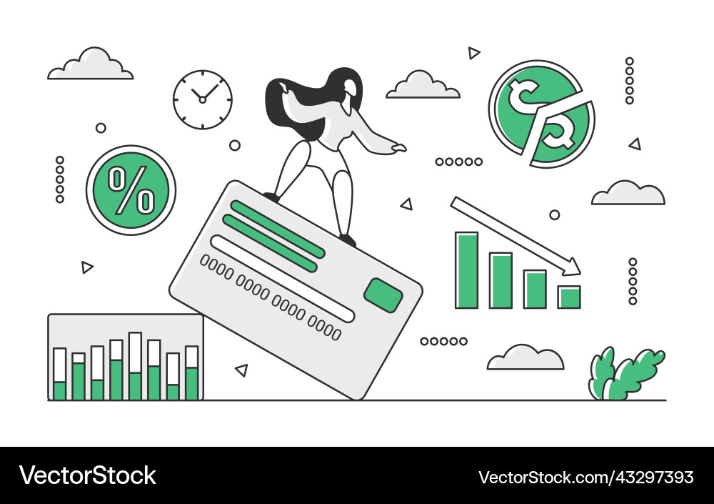 Stock market negative trend Royalty Free Vector Image