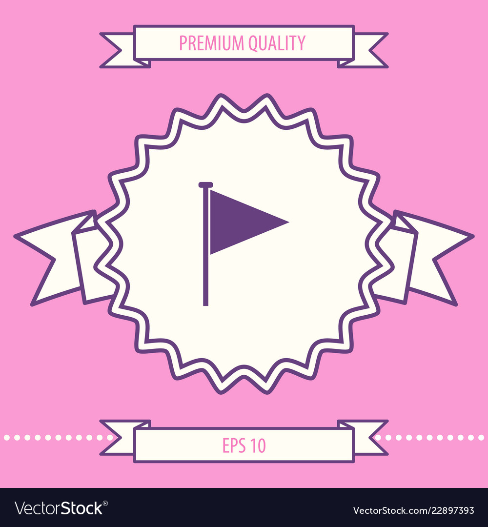 Triangle flag icon graphic elements for your Vector Image