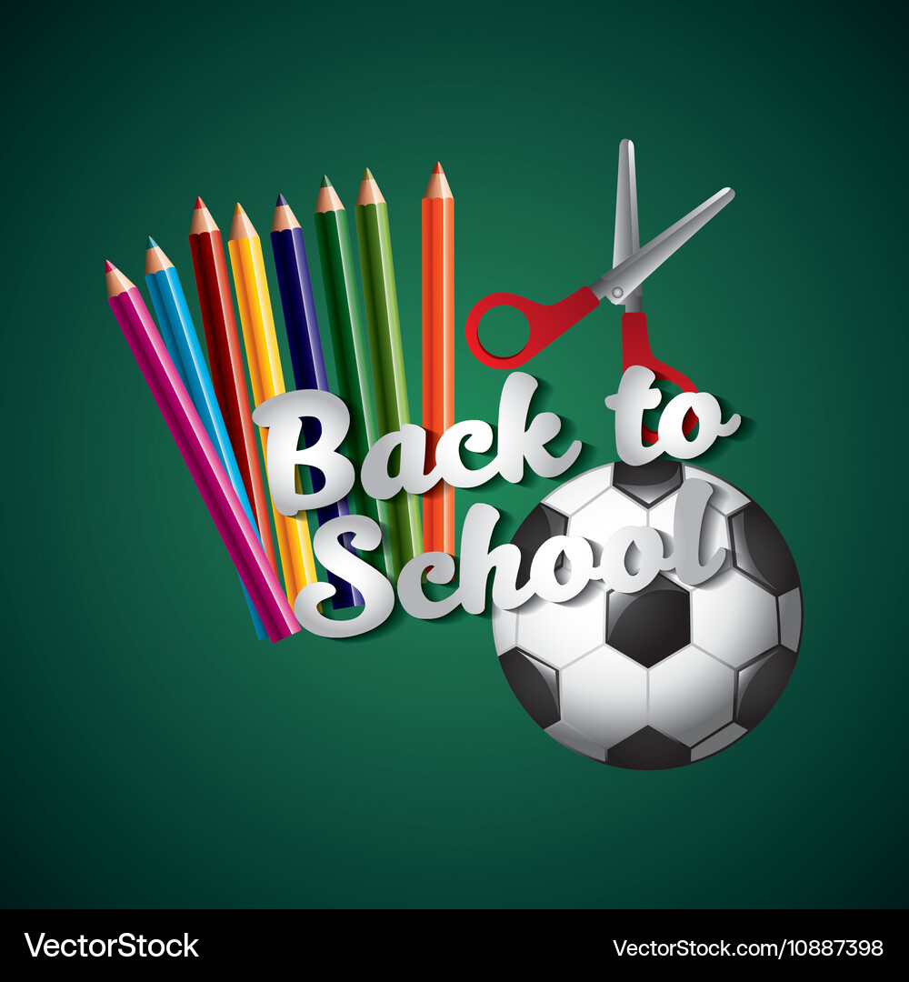 Back to school with set supplies Royalty Free Vector Image