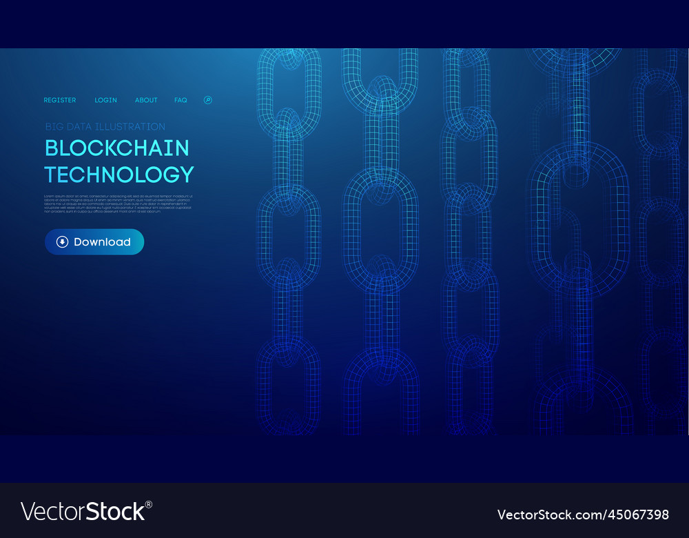 Blockchain digital technology big data Royalty Free Vector Blockchain digital technology big data Royalty Free Vector