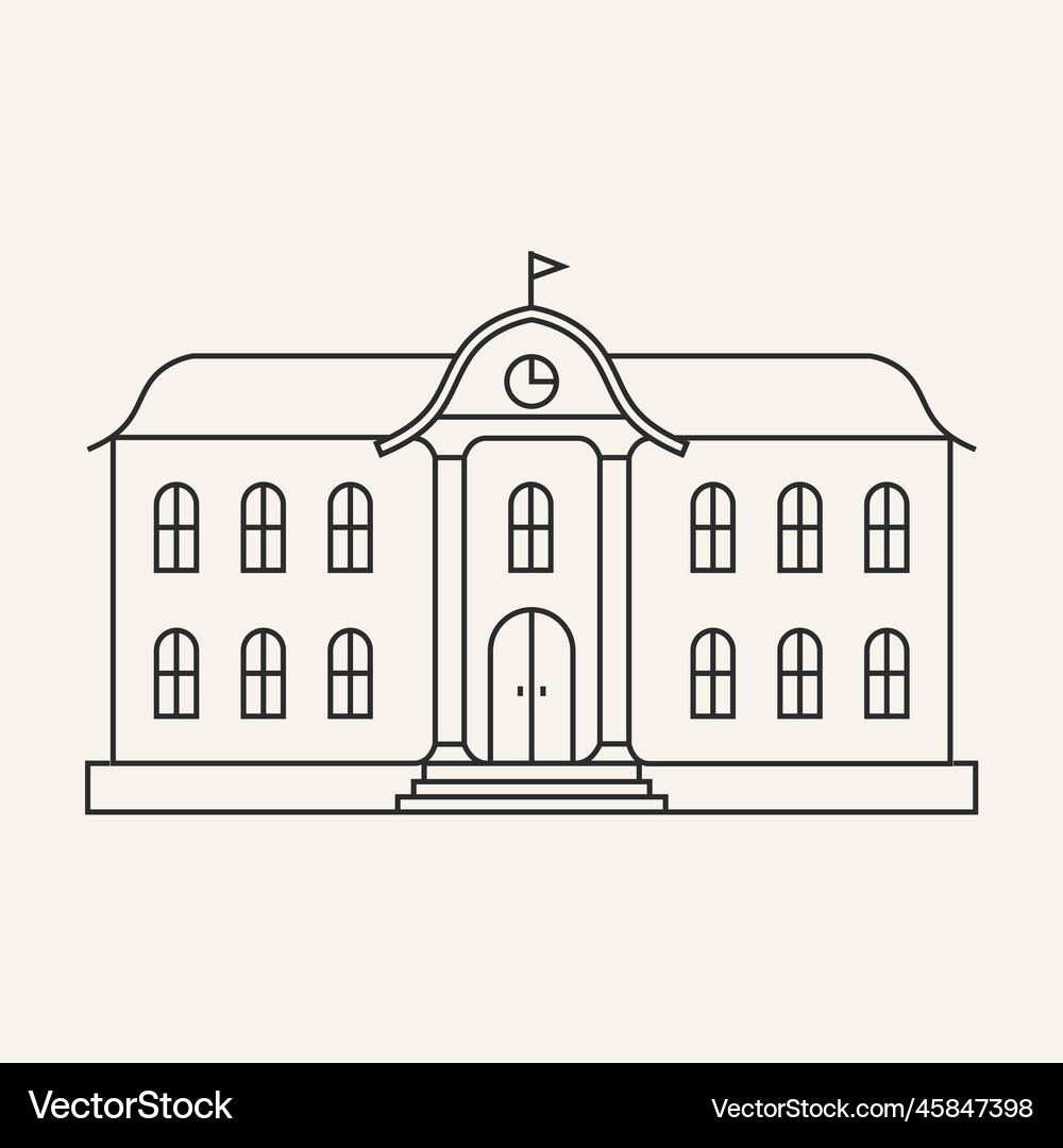 Building line art symbol logo design Royalty Free Vector