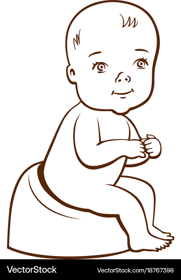 Cute little baby Royalty Free Vector Image - VectorStock