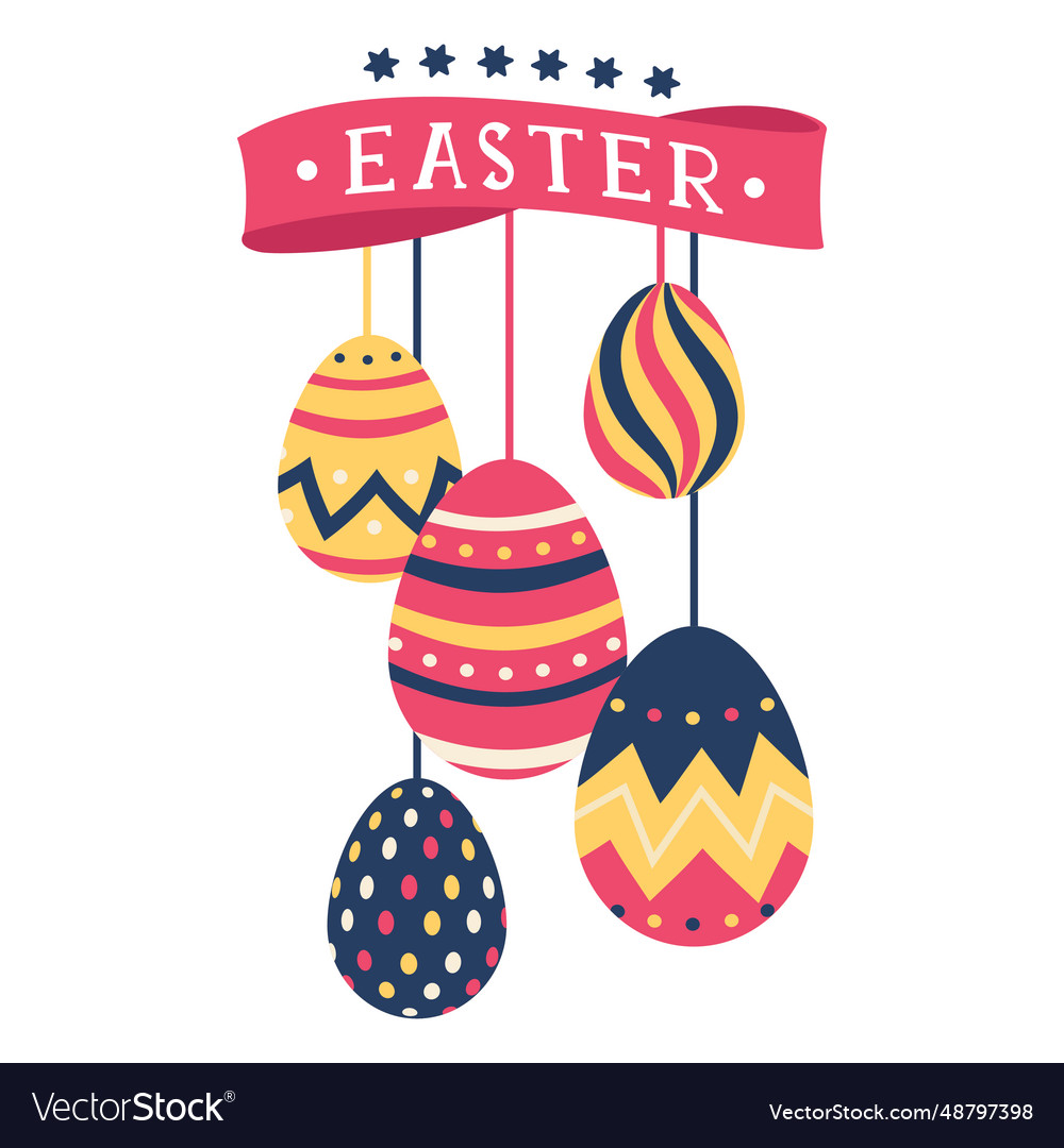 Egg easter painted pattern Royalty Free Vector Image