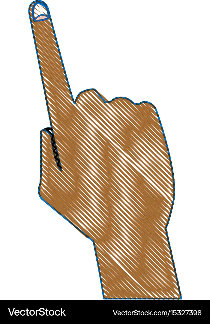 Finger pointing male hand gesture Royalty Free Vector Image