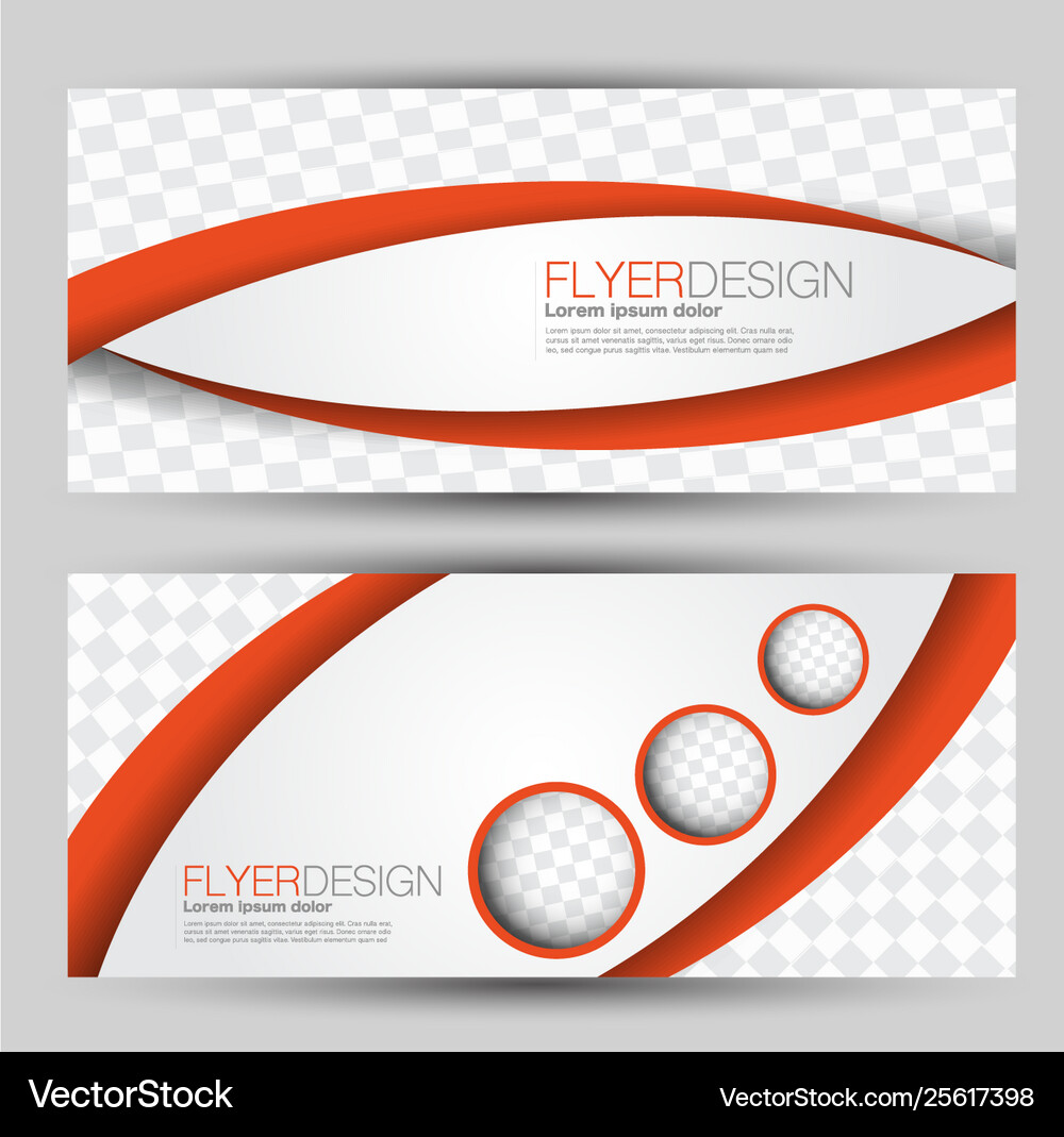 Flyer banner or web header template set Royalty Free Vector