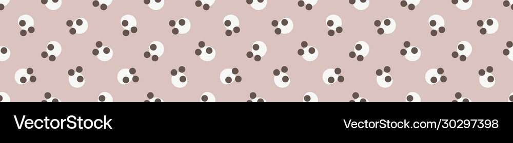 Hand drawn whimsical spotty dots seamless border Vector Image