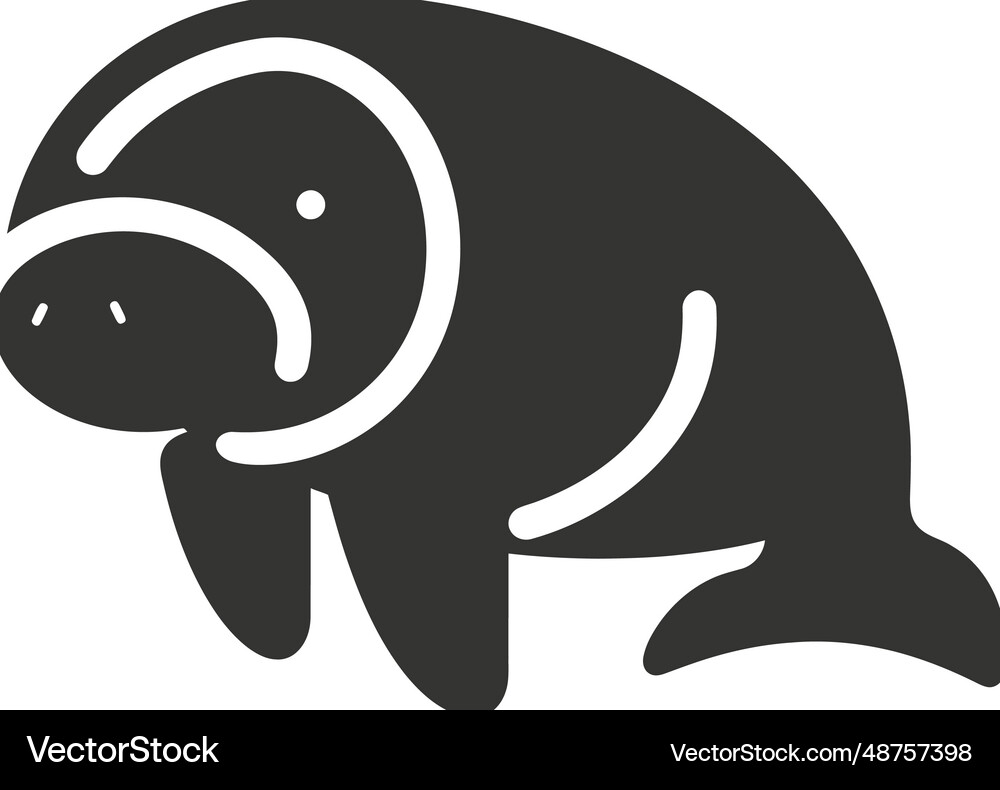 Manatee icon Royalty Free Vector Image - VectorStock