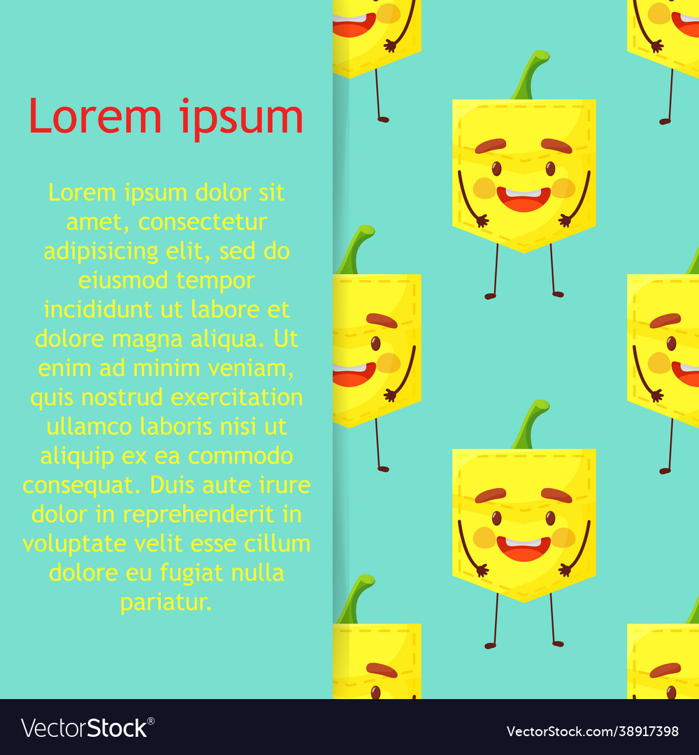 Seamless pattern potato shaped patch pocket Vector Image