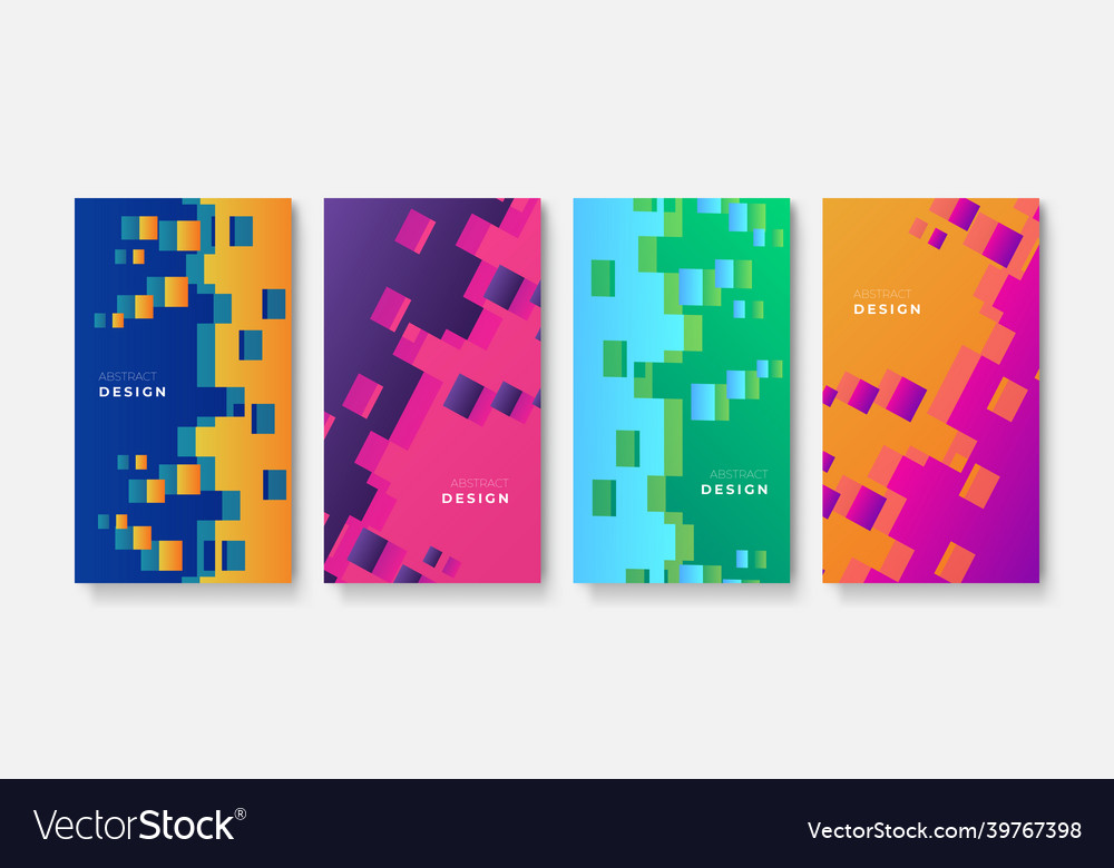 Slides abstract unique editable modern social Vector Image