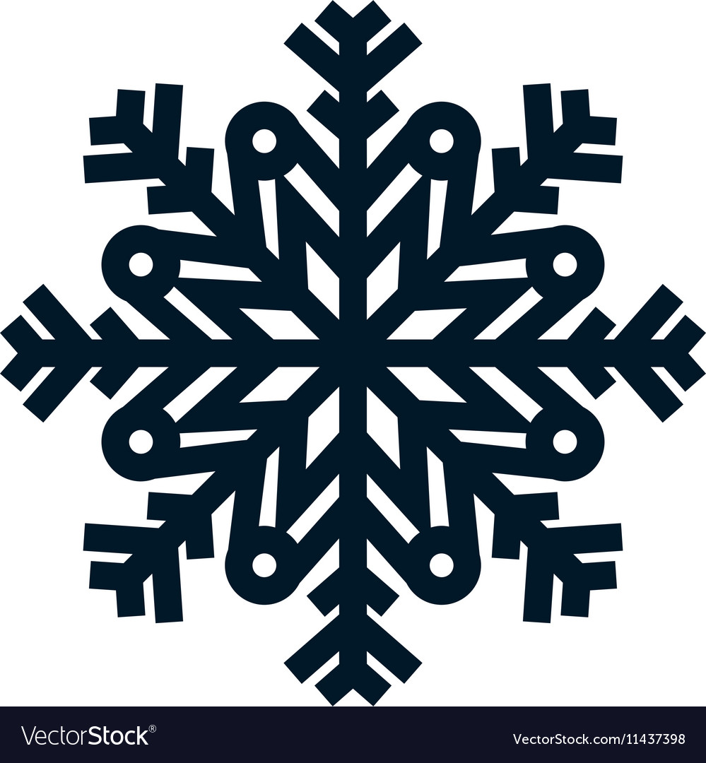 Snowflake Shape Icon Royalty Free Vector Image