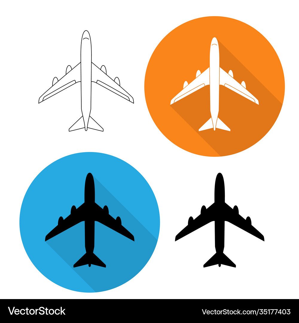 Airplane transport icon isolated on background Vector Image