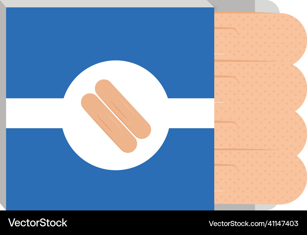 Boxed medical band aids Royalty Free Vector Image