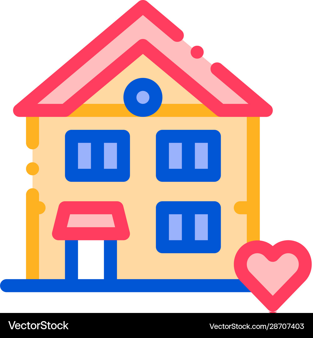 Building house living home thin line icon Vector Image
