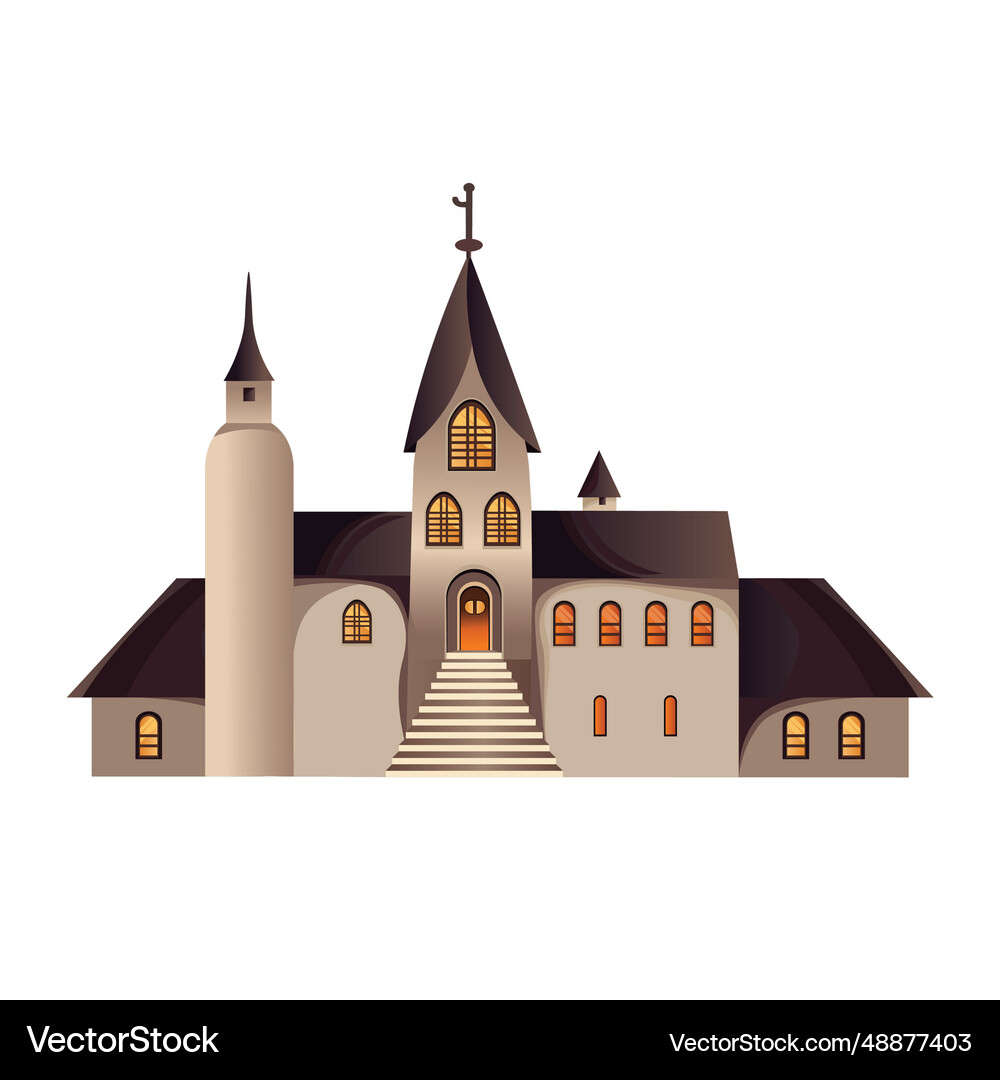 Halloween castle Royalty Free Vector Image - VectorStock