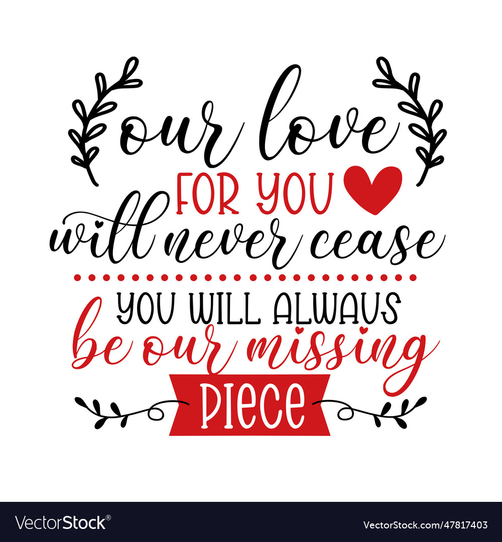 In loving memory lettering Royalty Free Vector Image