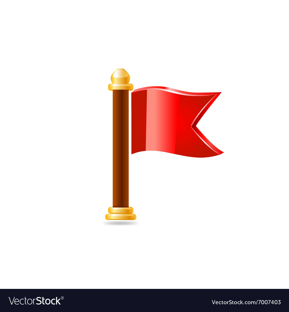 Red flag Royalty Free Vector Image - VectorStock
