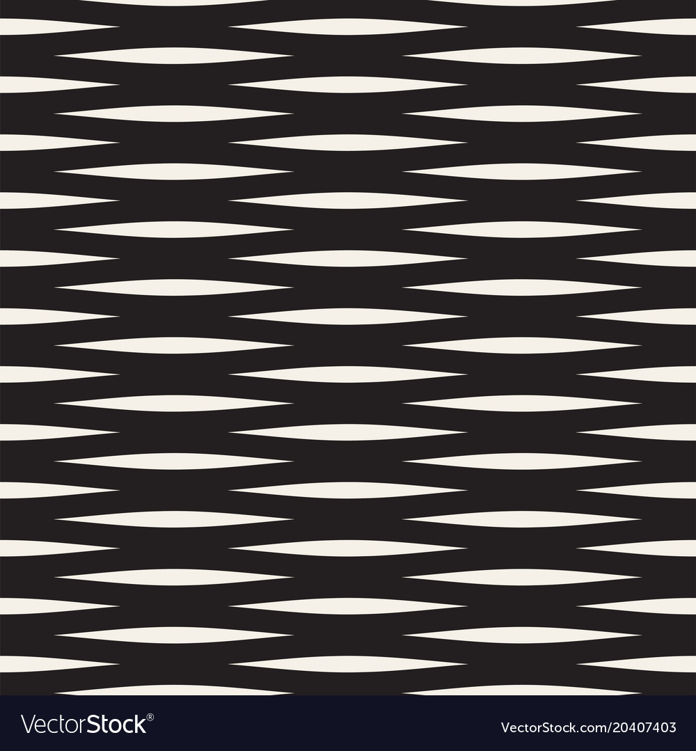 Seamless black and white hand drawn wavy Vector Image