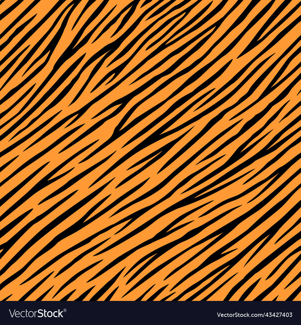 Seamless tiger pattern Royalty Free Vector Image