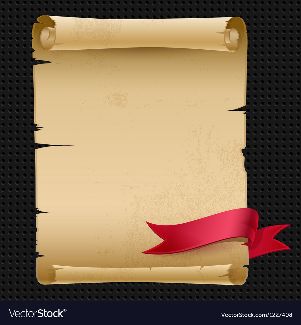 Ancient Parchment Scroll Royalty Free Vector Image