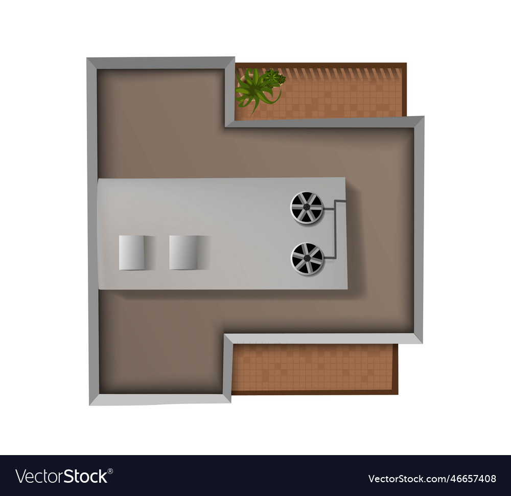 Architectural element top view Royalty Free Vector Image