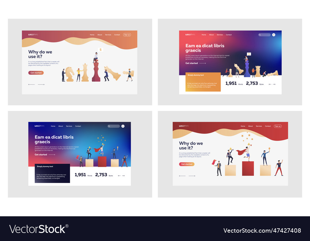 Business hierarchy set Royalty Free Vector Image