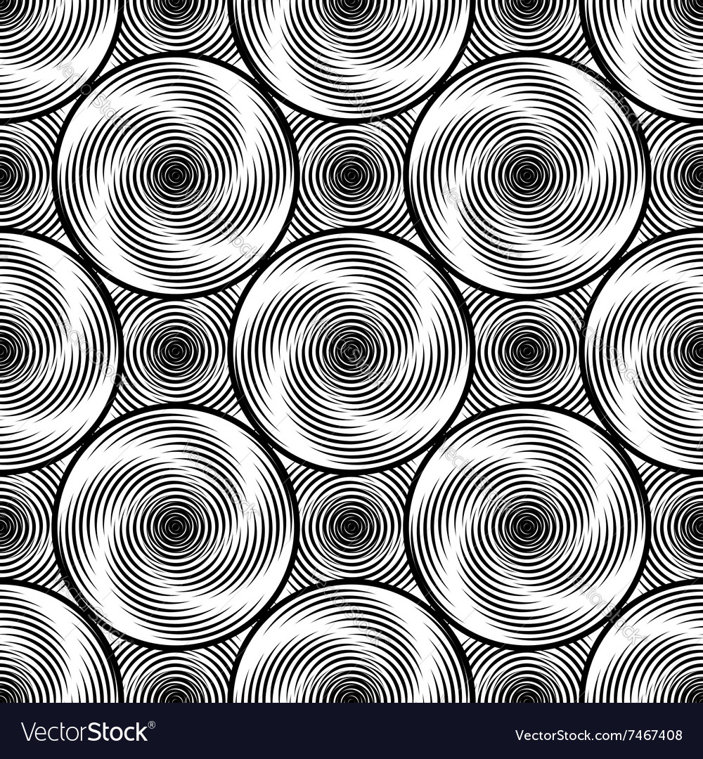 Design Seamless Monochrome Twirl Background Vector Image