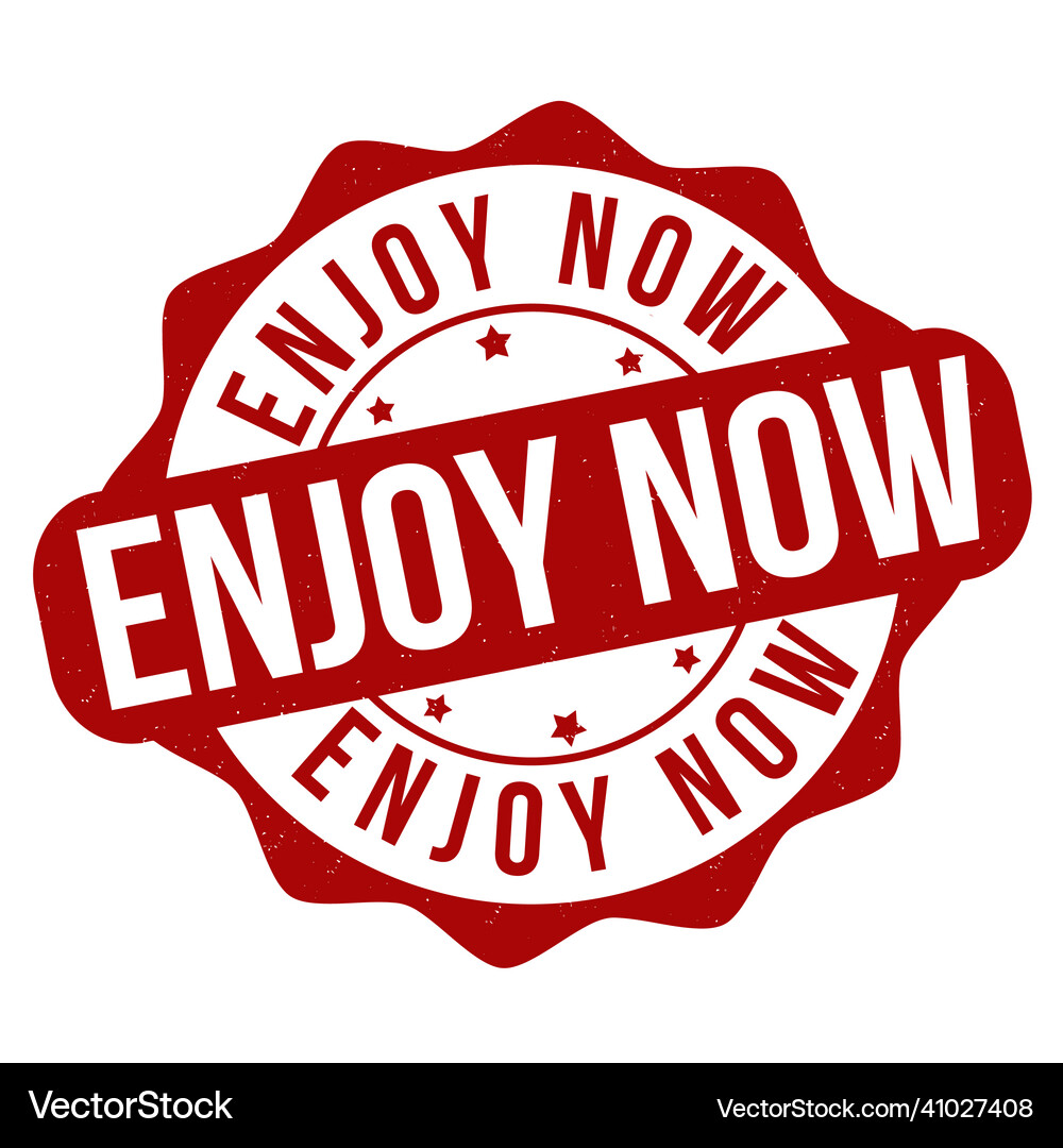 Enjoy now grunge rubber stamp Royalty Free Vector Image