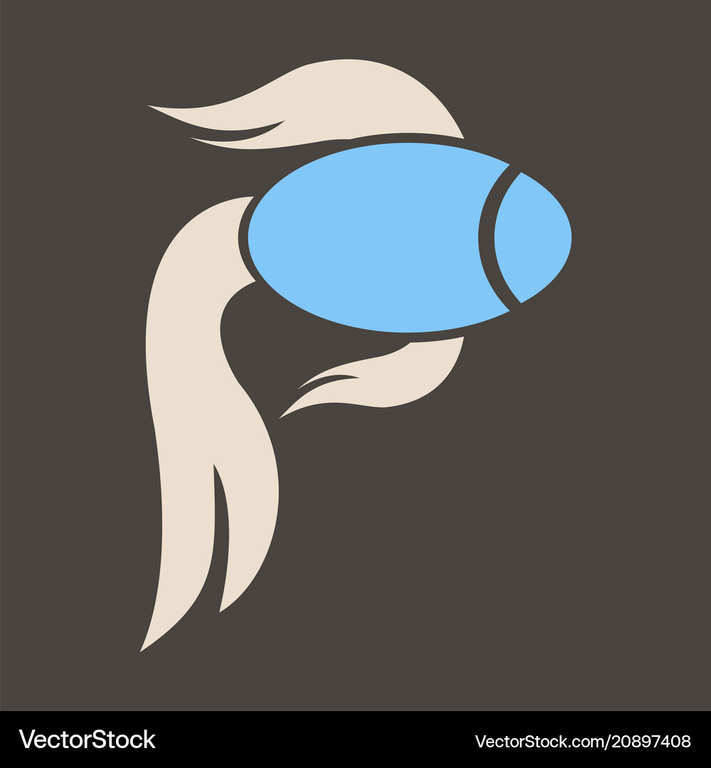 Fish logo template creative symbol fishing Vector Image