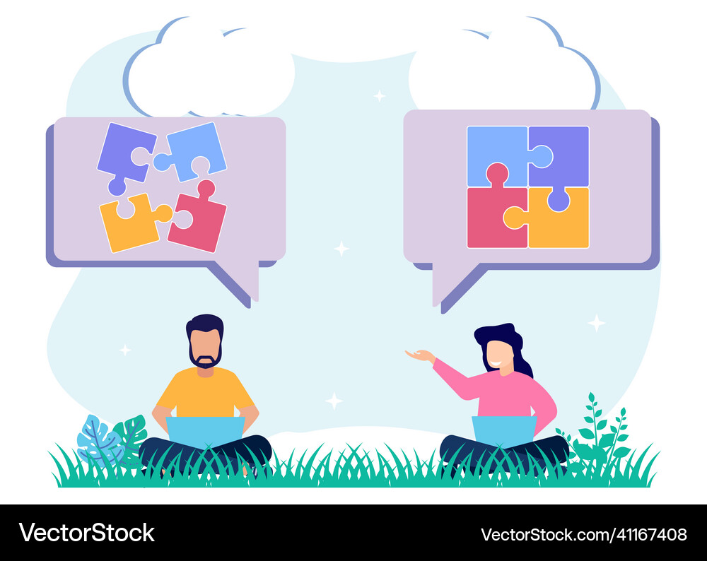 Graphic cartoon character of brain data analysis Vector Image