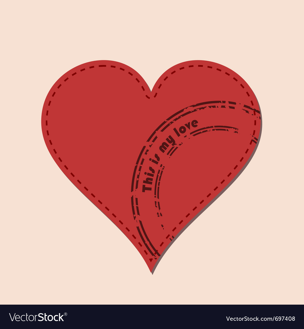 Heart and postmarks Royalty Free Vector Image - VectorStock