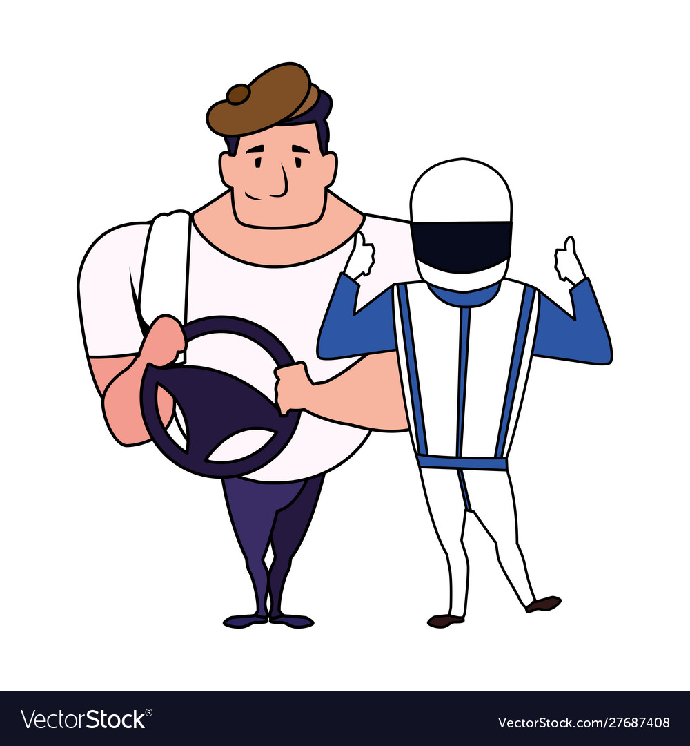 Isolated drivers persons design Royalty Free Vector Image