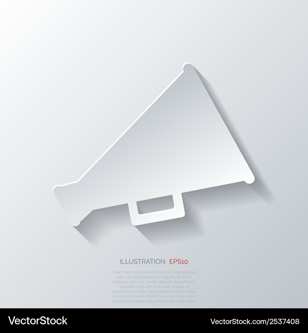 Megaphone oudspeaker icon loud-hailer symbol Vector Image