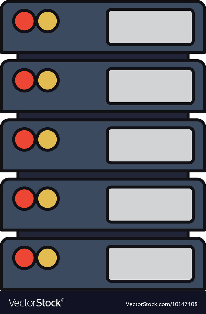 Network server isolated icon design Royalty Free Vector